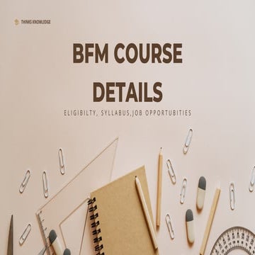 BFM course | PDF