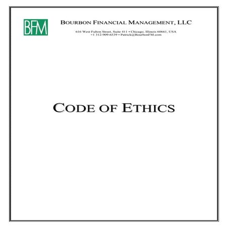BFM_Ethics Code | PDF