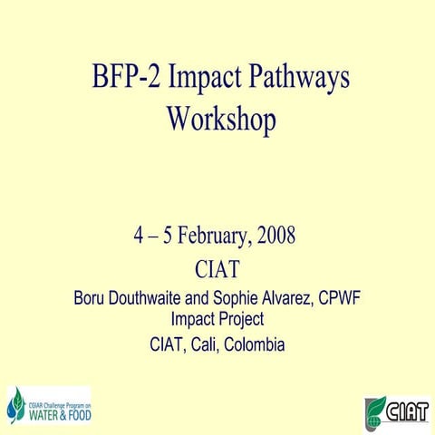 BFP-2 Impact Pathways Workshop | PPT