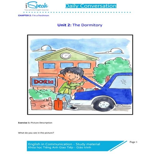 Chapter 2 unit 2. the dormitory | PDF