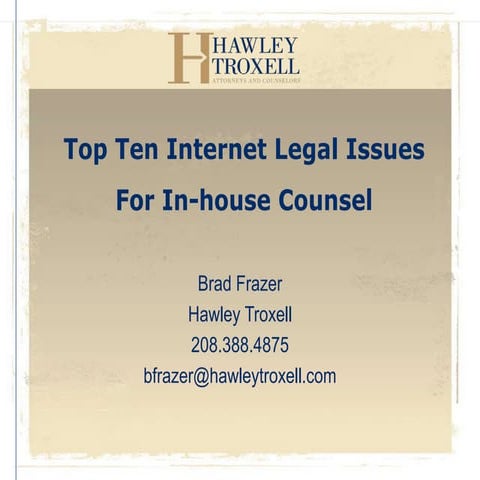 Top 10 Internet Issues | PPT