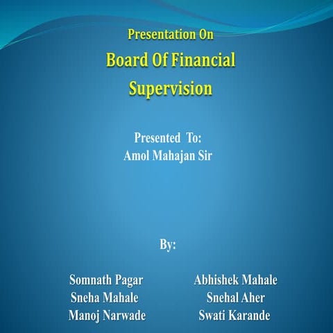 Board of Financial Supervision. | PPTX