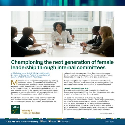 Championing the next generation of female leadership | PDF