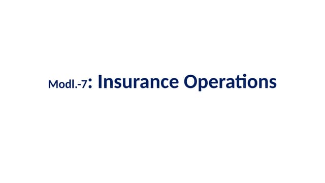 Chapter 4: INSURANCE COMPANY OPERATIONS | PPT