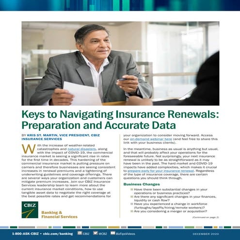 Keys to Navigating Insurance Renewals: Preparation and Accurate Data | PDF