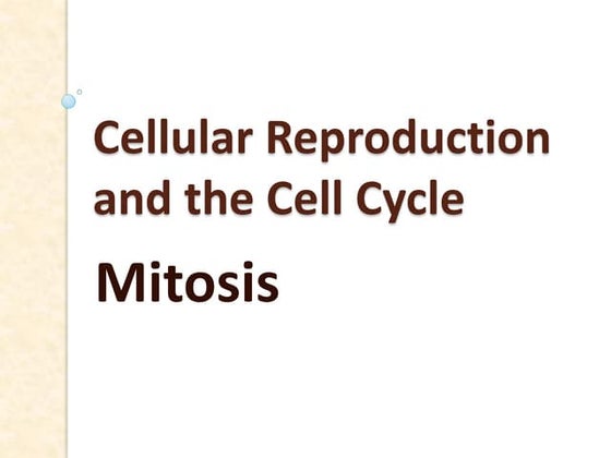 Structure of chromosome, cell cycle and cell division | PPT