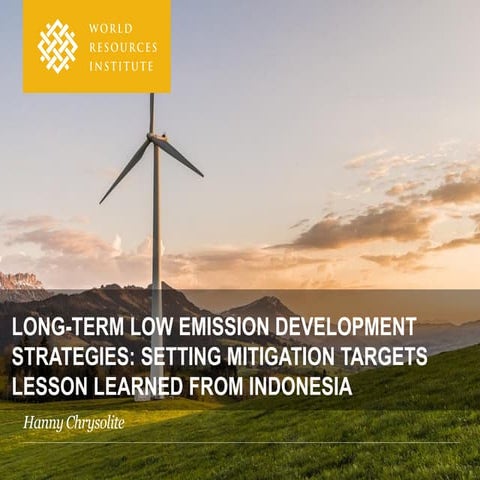 INDONESIA Long-Term Strategy for Low Carbon and Climate Resilience 2050 ...