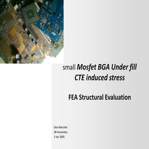 Bga underfill cte mismatch | PPTX