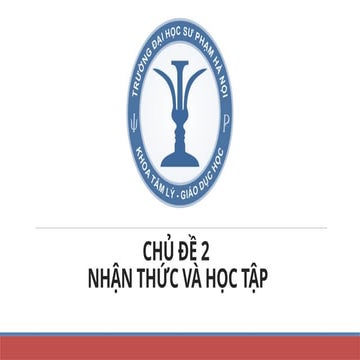 Bài giảng Chương 1 tâm lí học giáo dục trường đại học SP Hà Nội | PPTX