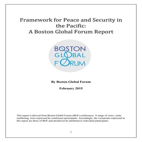 Framework for Peace and Security in the Pacific | PDF