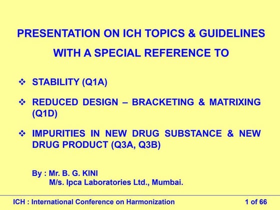 Ich guidelines Q1A(R2) | PPTX | Pharmaceutical Industry | Industries
