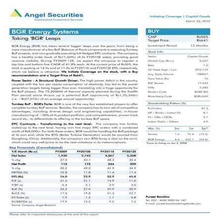 BGR Energy IC, 26 March | PDF | Power and Energy Industry | Industries