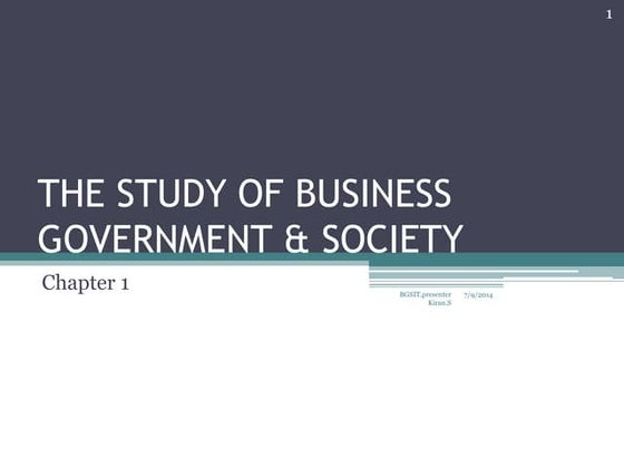 Business government and society | PPT