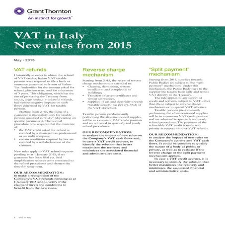 Italy: VAT - New rules from 2015 | PDF
