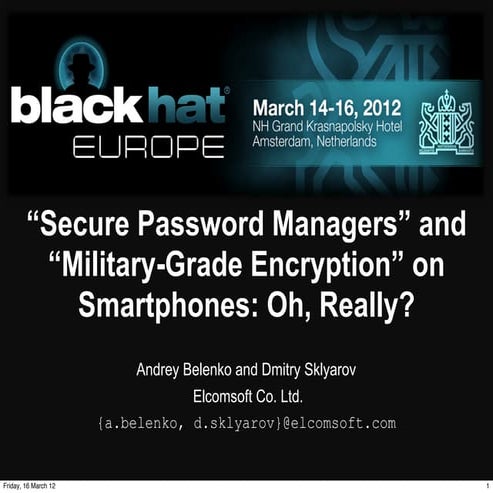 “Secure Password Managers” and “Military-Grade Encryption” on ...