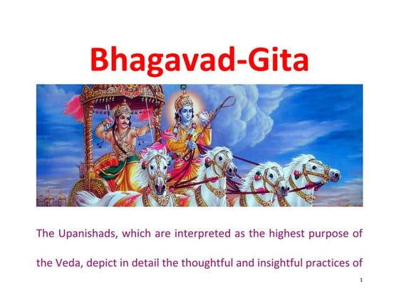 Bhagavad-Gita - essence of upanishad - upanishad | PPT