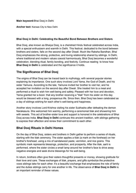 Bhai Dooj : A Celebration of Sibling Love and Bond | PPTX