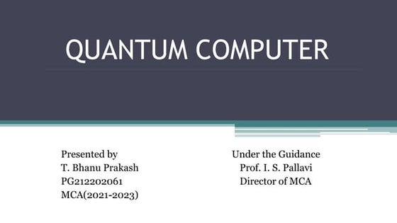 Quantum computing | PPT