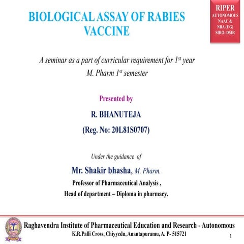 Rabies vaccine | PPTX