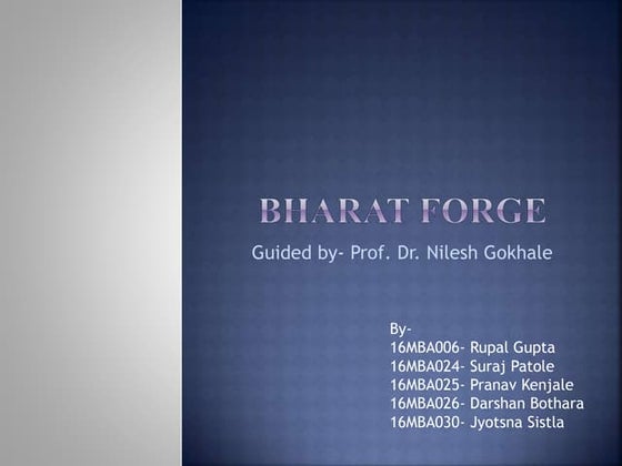 Bharat forge LTD new | PPTX