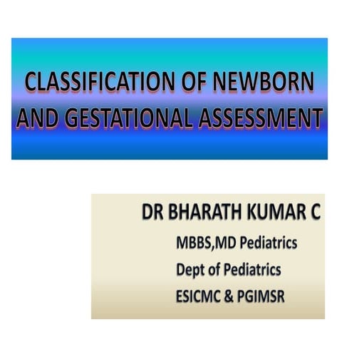 Assessment of Gestational age | PPTX