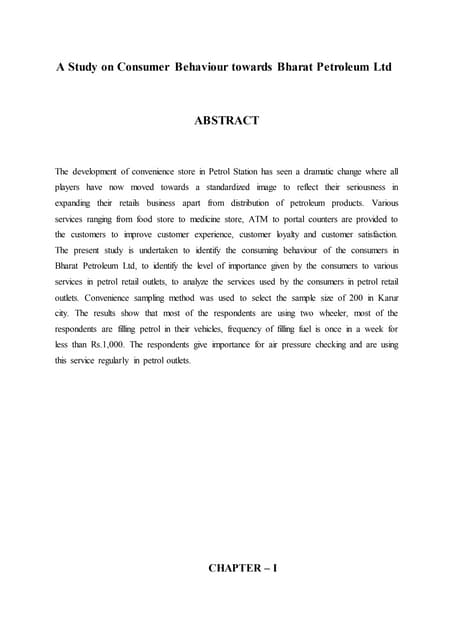 BPCL In & Out store | PDF | Retail Industry | Industries