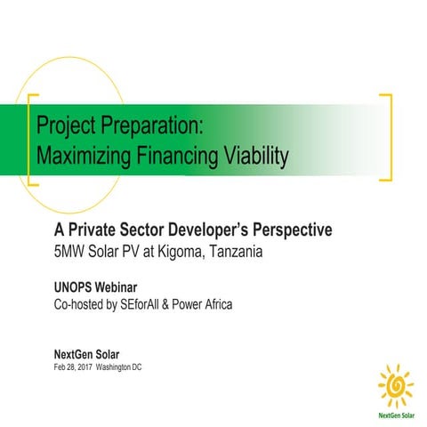 Maximizing financing Viability Solar Initiative | PDF