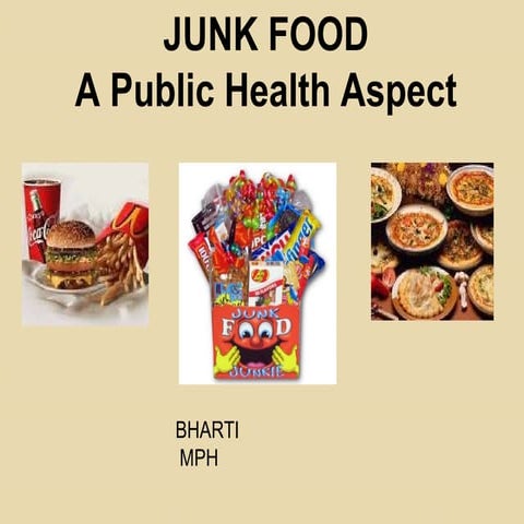 junkfood PUBLIC HEALTH ASPECTS | PPT