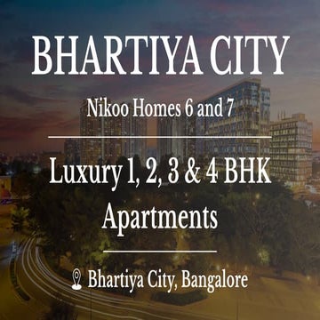 Bhartiya City Nikoo Homes 6 & 7 - Iconic Luxury Apartments in the Heart ...