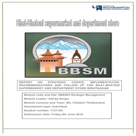 Bhat-Bhateni Supermarket and Department store | PDF