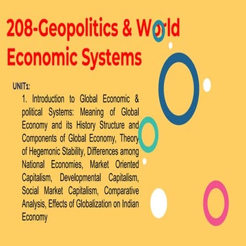 208 - Geopolitics & World Economic Systems Unit1 | PPT