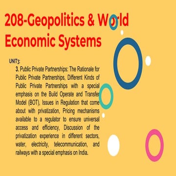 208 - Geopolitics & World Economic Systems unit3 | PPT