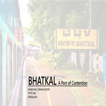Bhatkal tourism report | PPT