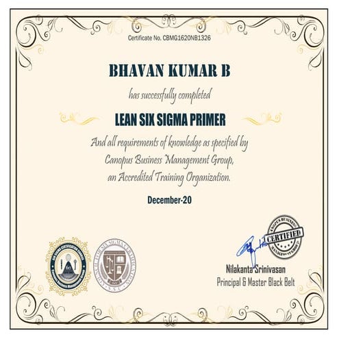 Bhavan kumar b primer | PDF | Manufacturing Industry | Industries