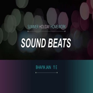 Bhavya Jain physics sound waves and beats | PPTX