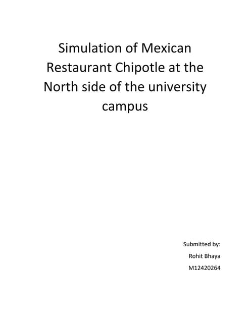 Simulation Modeling on Campus Starbucks Coffee Center | PDF | Desserts ...