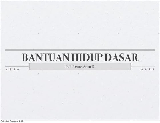 Bantuan hidup dasar 2020 | PPTX