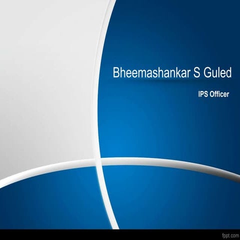 Bheemashankar S Guled Biography | PPT