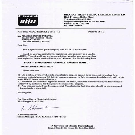 Reliable Sponge Pvt Ltd | PDF