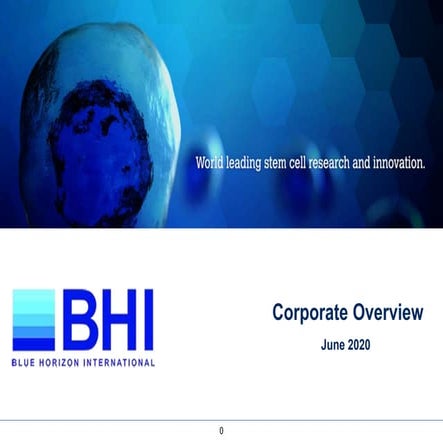 Bhi corporate overview financial projections june 30 2020 | PPTX ...
