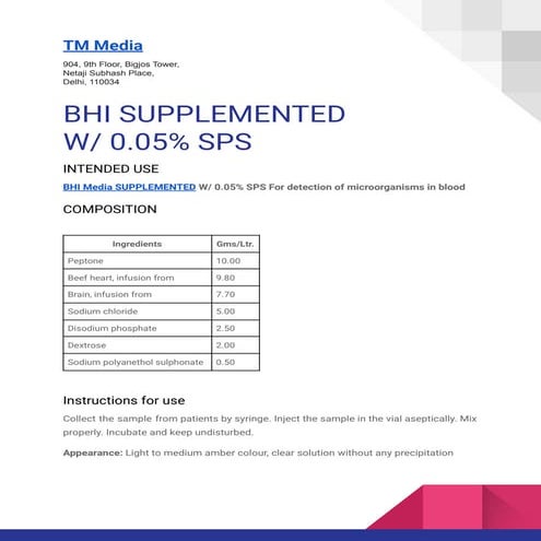 Bhi Media supplemented w 005-sps | PDF | Blood Disorders | Diseases and ...