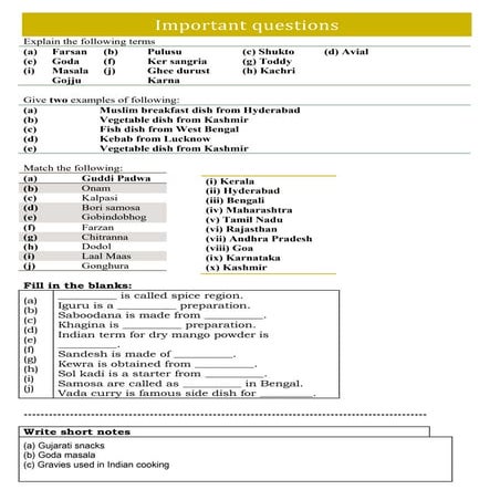 Food Production Important Questions | PDF