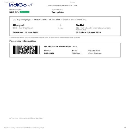 Airticket | PDF