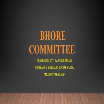 Bhore committee | PPT