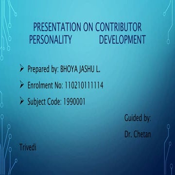Dharmendra vasavda (manager of MAA foundation) | PPTX