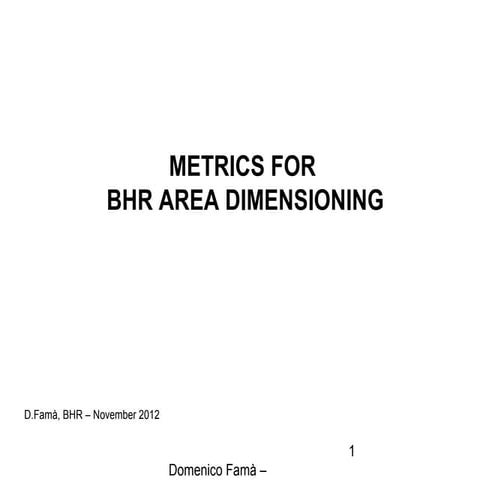 BPHR Area Dimensioning | PPT