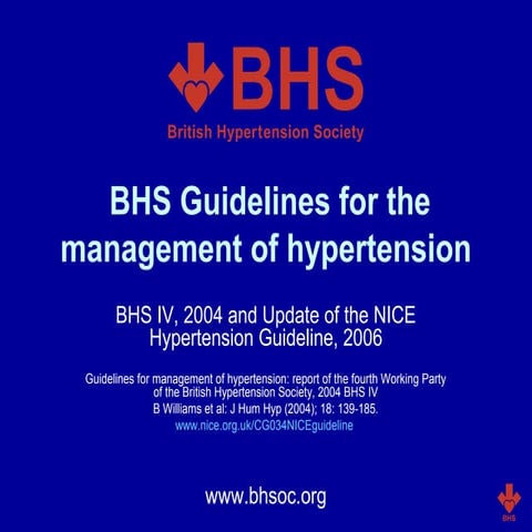 Bhs guidelines iv_and_nice_algorithm_slides | PPT