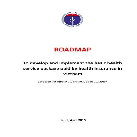 Roadmap to Develop and Implement the Basic Health Service Package Paid ...