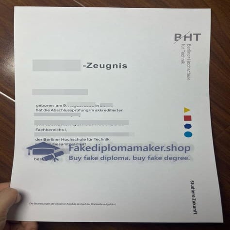 BHT Zeugnis, buy BHT academic transcripts | PDF