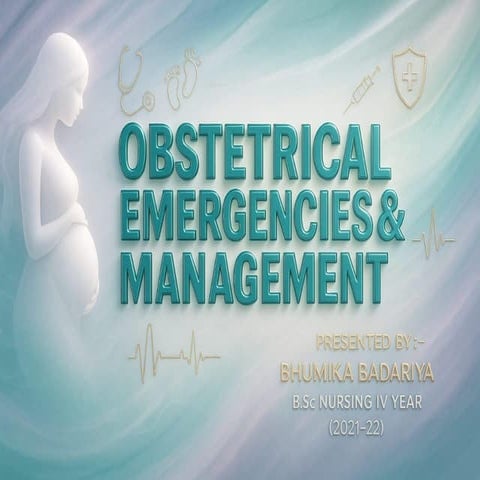 Obstetric emergencies | PPTX